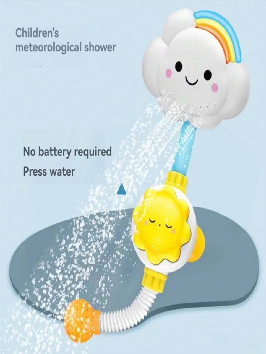 Children Bath Toy Showerhead With Fun Cloud, Sun And Rainbow Shapes For ...