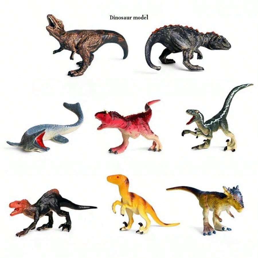 8pcs/Set Solid PVC Miniature Jurassic Dinosaur World Collection ...
