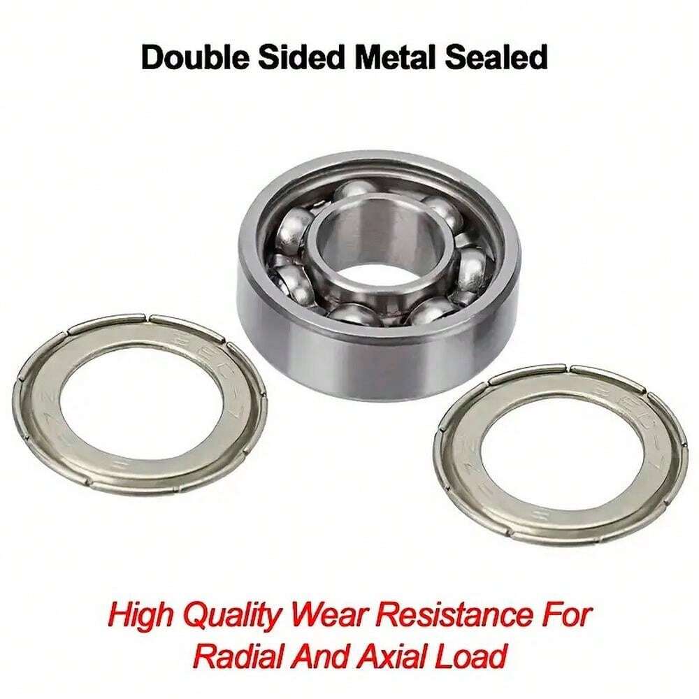 10pcs 608ZZ Ball Bearings (0.8x2.2x0.7cm) Stainless Steel Double ...