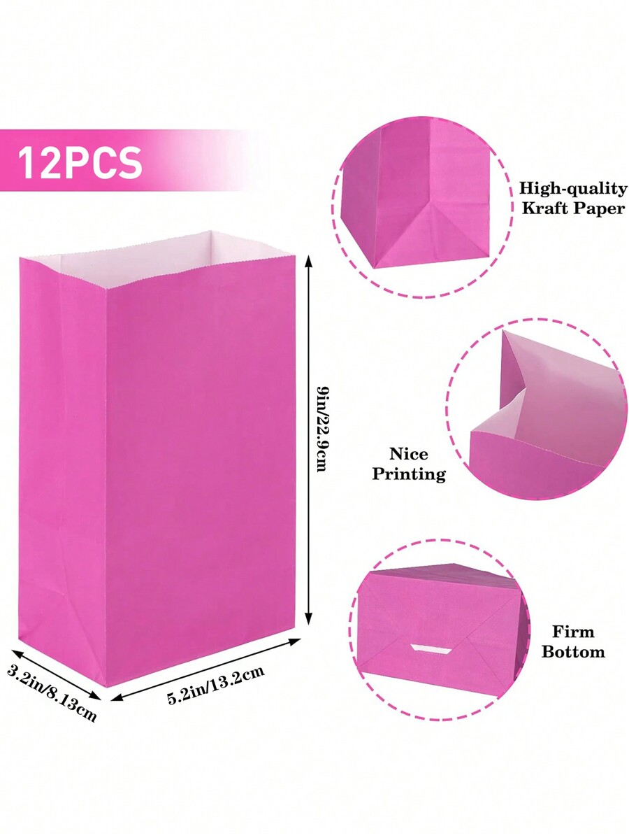 12 Colors Small Paper Party Favor Bags Bulk, 5.2x3.3x8 Inches Gift Bags ...