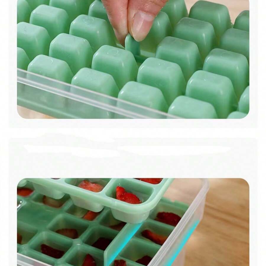 1pc New 68 Ice Cube Tray Press Ice Mold Refrigerator DIY Ice Box ...