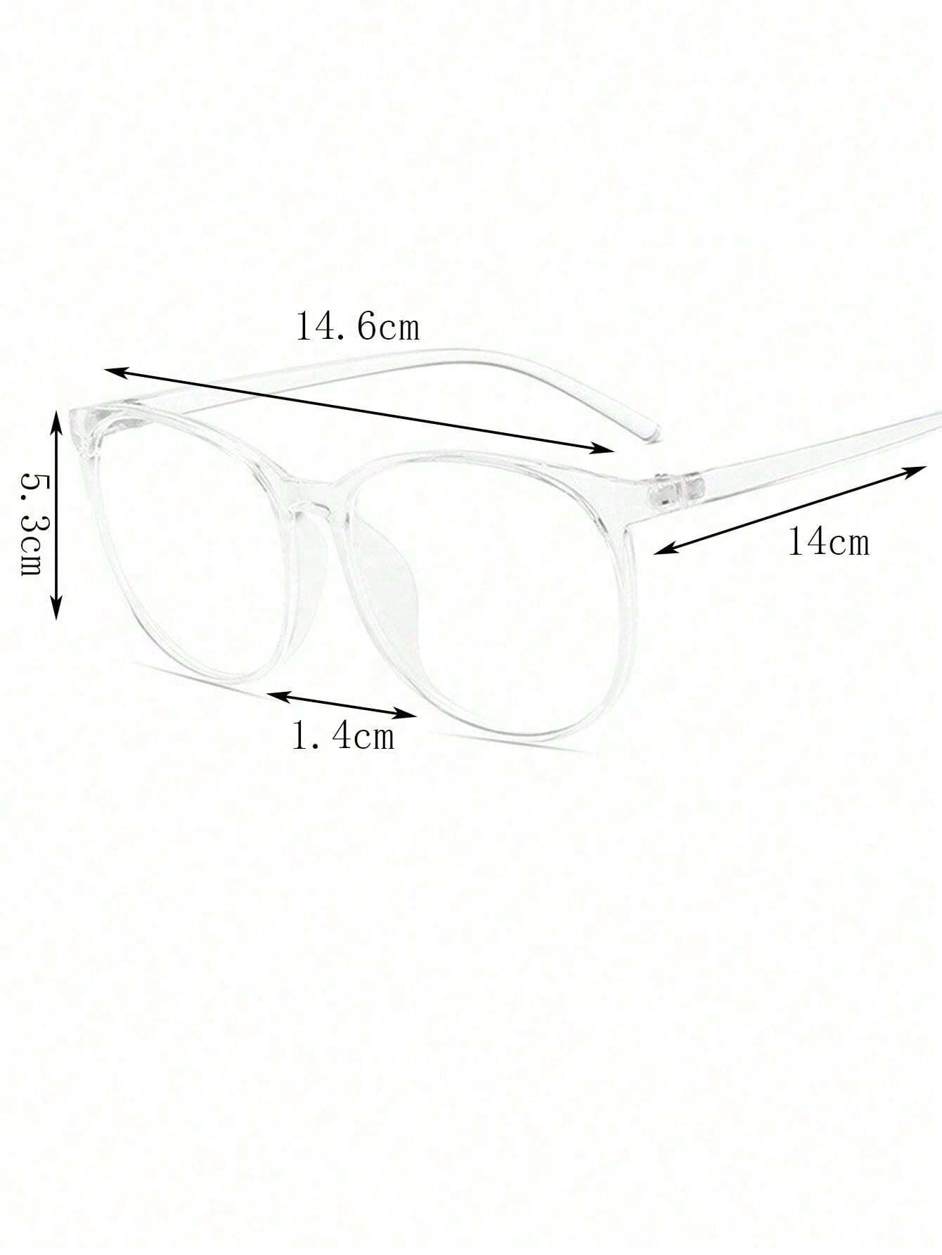 1pc New Fashionable European And American Style Unisex Flat Lens ...