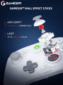 GameSir Switch 無線ゲームパッドPCコントローラー T4 Cyclone Pro、ホールエフェクトジョイスティック付き、NS ...