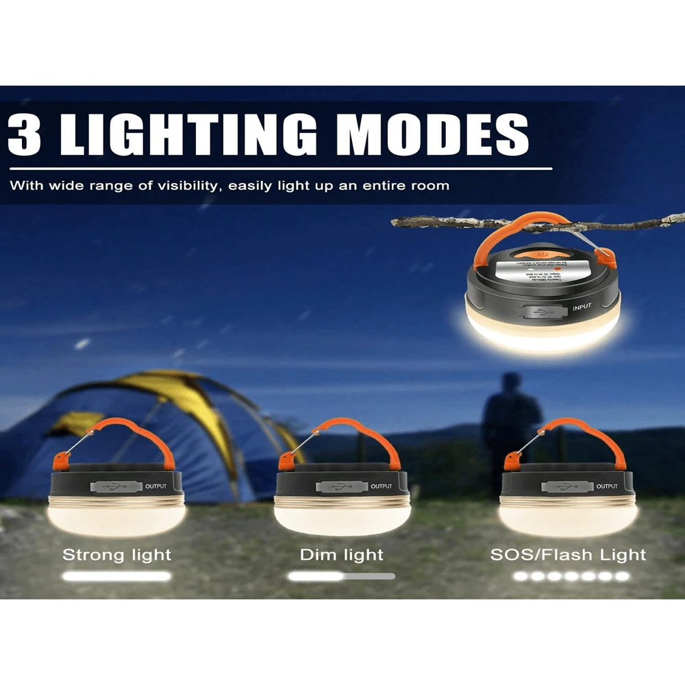 Linterna de camping LED recargable con base magnética - Luz portátil ...