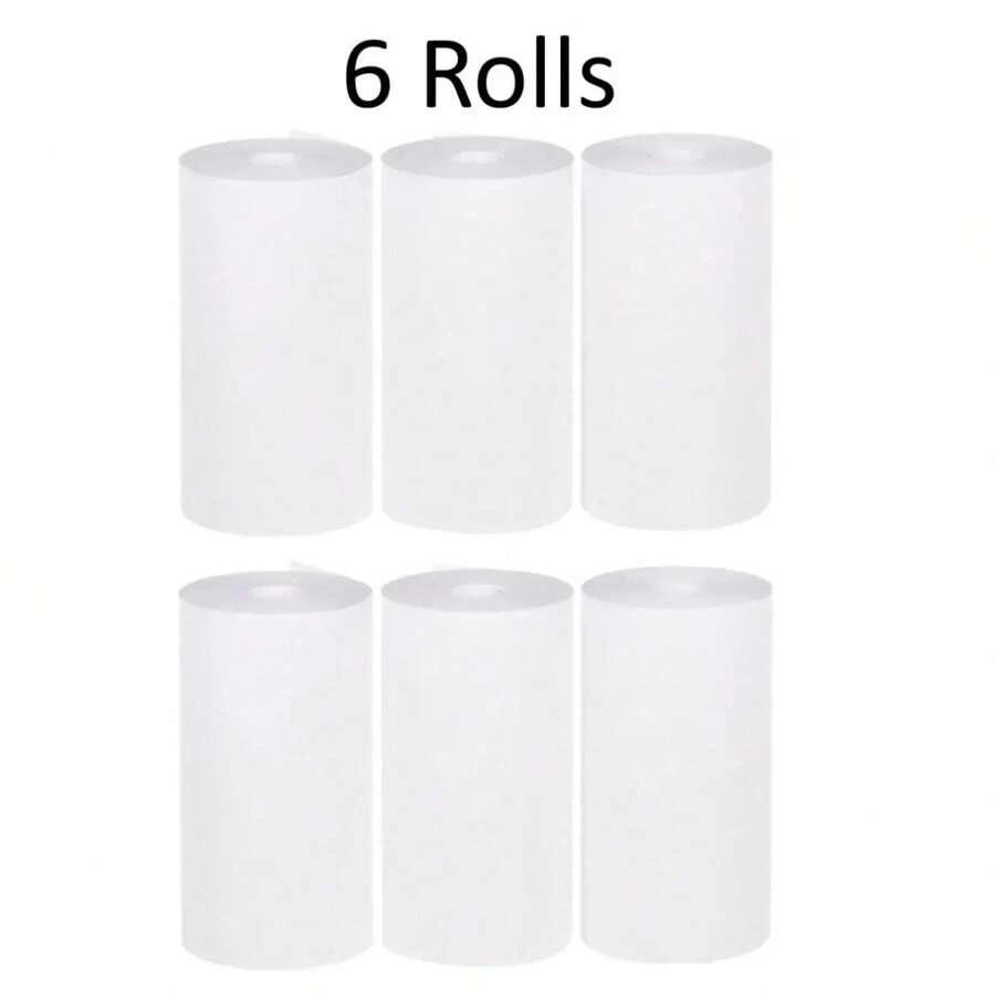 6Rolls Thermal Paper 57mmx30mm Non-Adhesive Paper For Mini Thermal ...