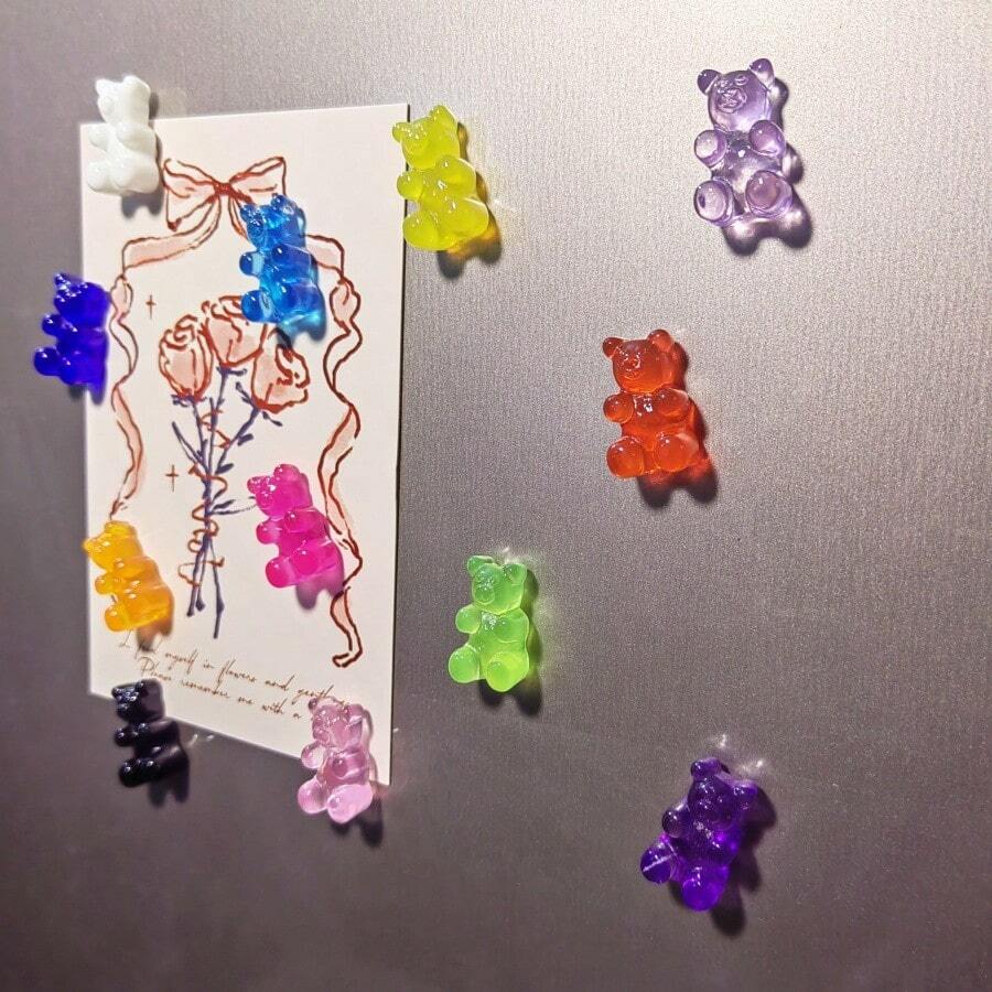 10pcs, Refrigerator Magnets, Mixed Large Bear Refrigerator Magnets ...