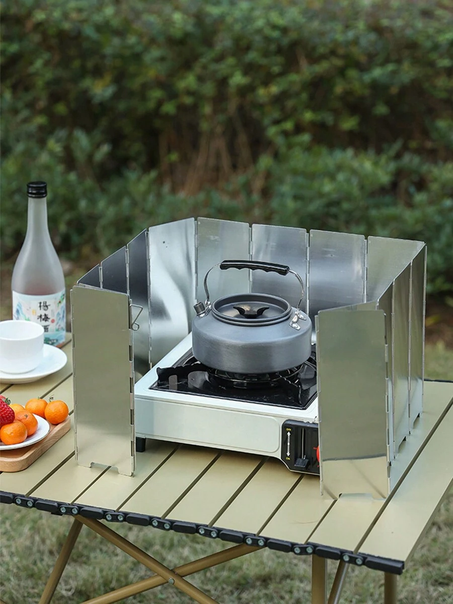 10pcs Outdoor Stove Windshield Camping Portable Folding Gas Stove ...