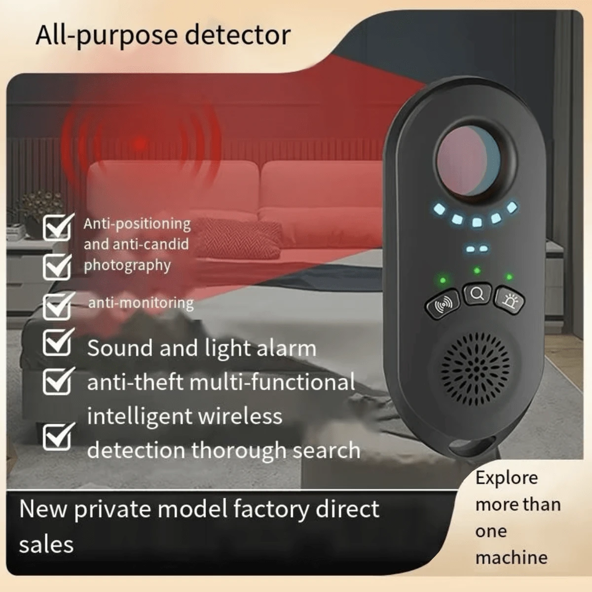 New! 2024 Anti-Spy Camera Detector Wireless WIFI Signal Detector With ...