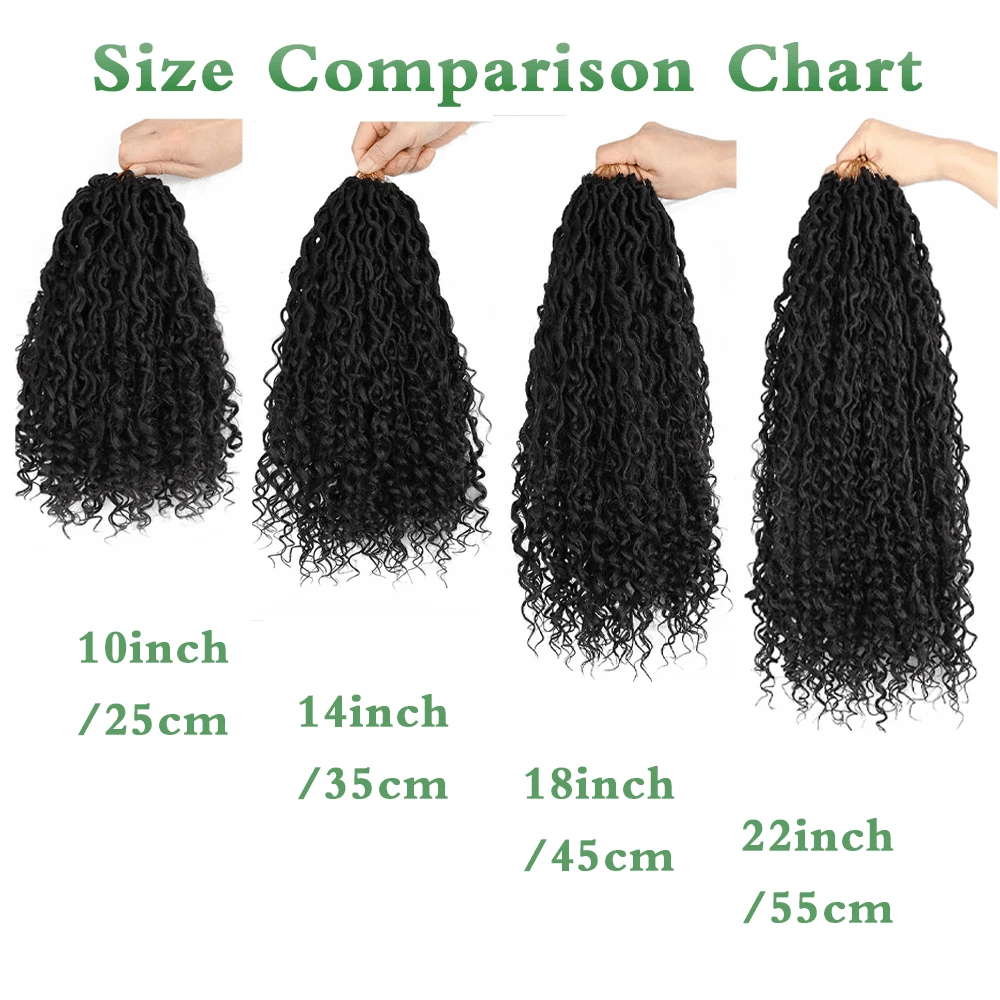 18 Inch Goddess Locs Crochet Hair Faux Locs Crochet Hair Pre Looped ...