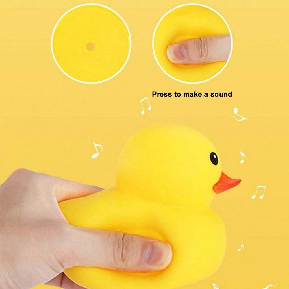 Large Rubber Duck Bath Toy - Squeaks And Floats In Water, Soft And ...