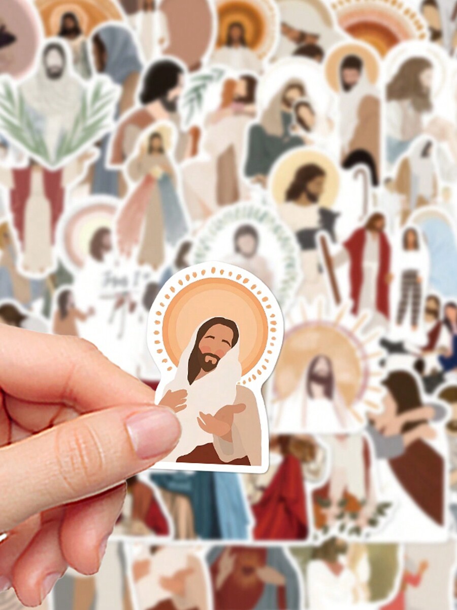 52Pcs Jesus Christ Stickers, Jesus Motivational Stickers For Water ...