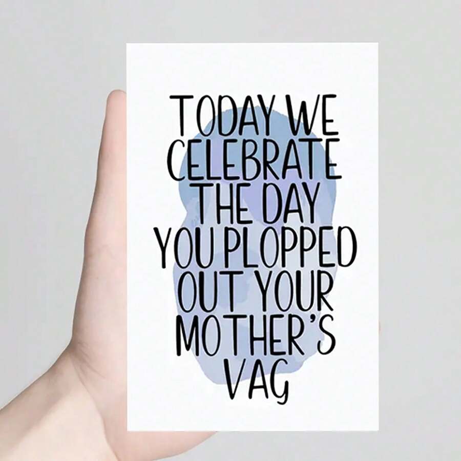 1pc Black Envelope, Today We Celebrate The Day You Plopped Out Your ...