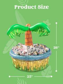Joyfy 2-Pack 28" Inflatable Palm Tree Cooler, Summer Outdoor Blow Up ...