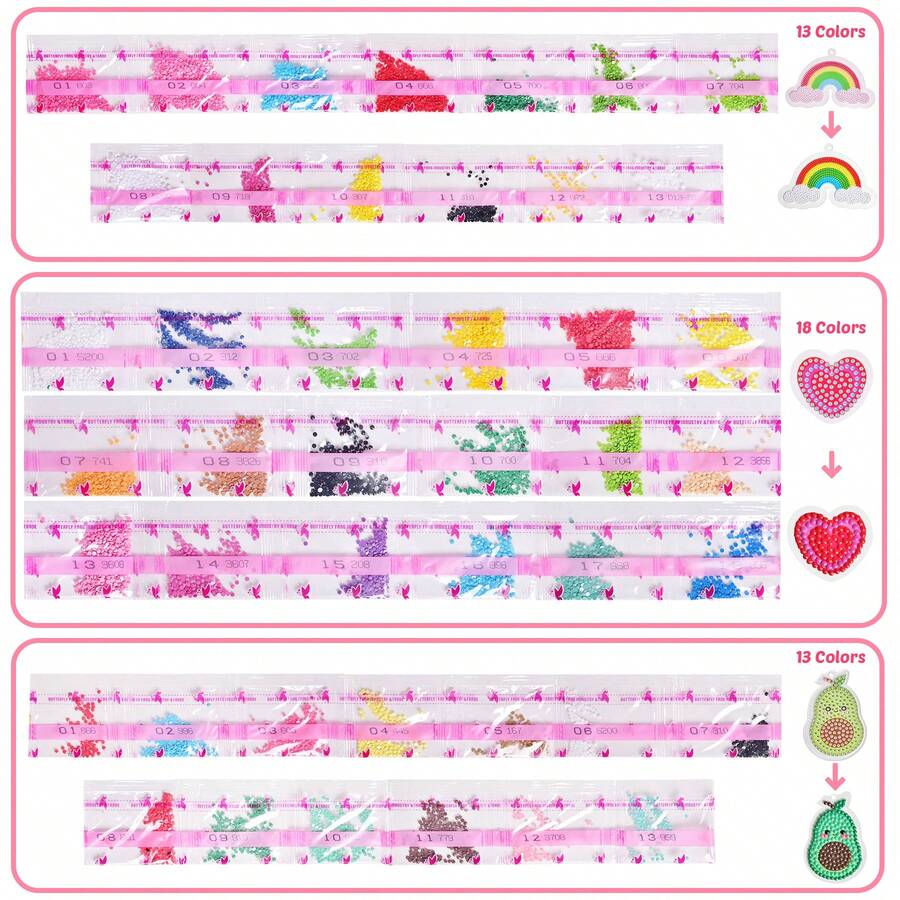 24pcs Diamond Painting Stickers Kits, Arts And Crafts Kits For Girls ...