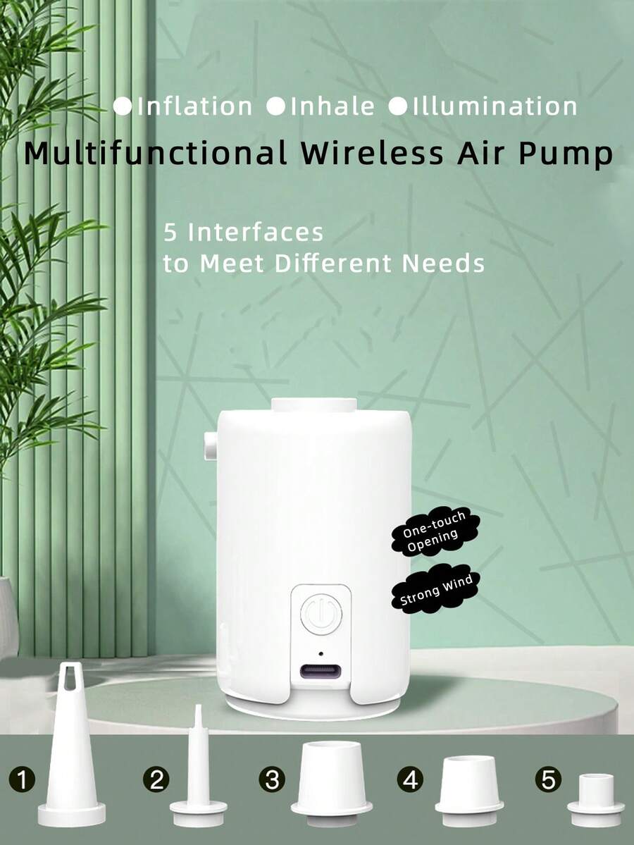 1 Set (6pcs) Portable Mini Outdoor Handheld Inflatable Pump Lighting ...