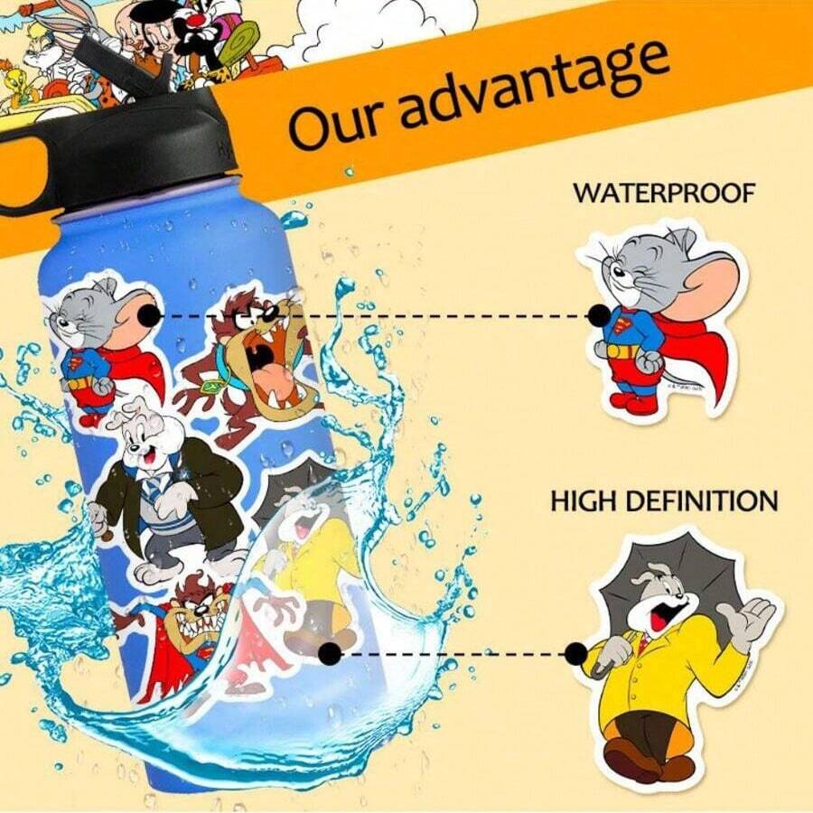 50 peças Adesivos Oficiais Tom e Jerry Licenciados pela Warner Bros ...