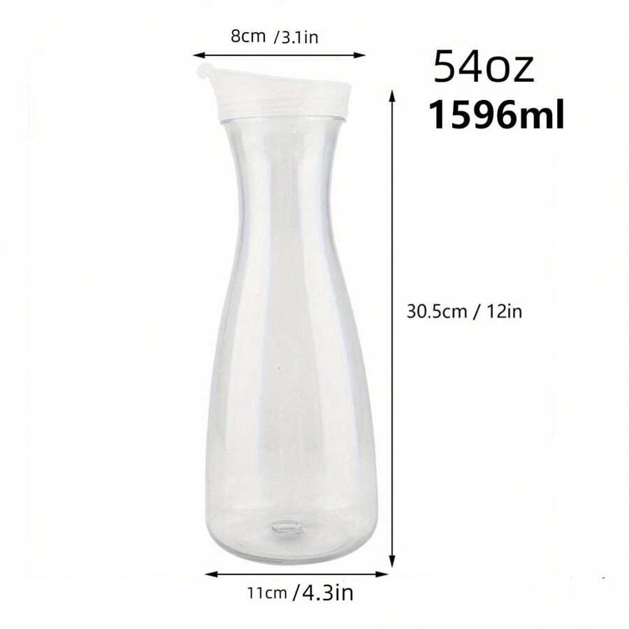 1pc Clear Acrylic Juice Drink Pitcher Carafe Jug Water Carafes For Cold ...