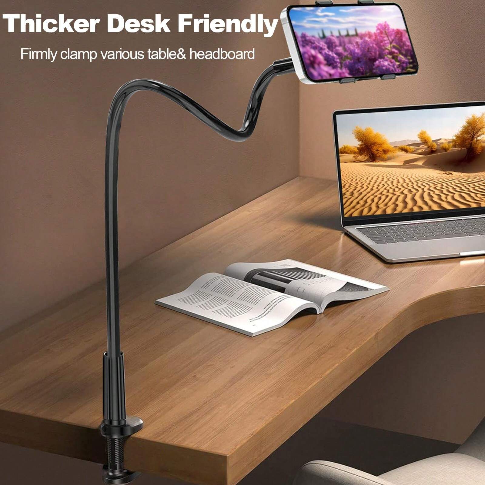 1pc Upgraded Thicker Long Arm Flexible Gooseneck Phone Holder Clamp ...