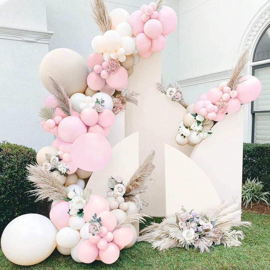 150pcs Light Pink Balloon Garland Arch Kit, Macaron-Colored Balloons In ...