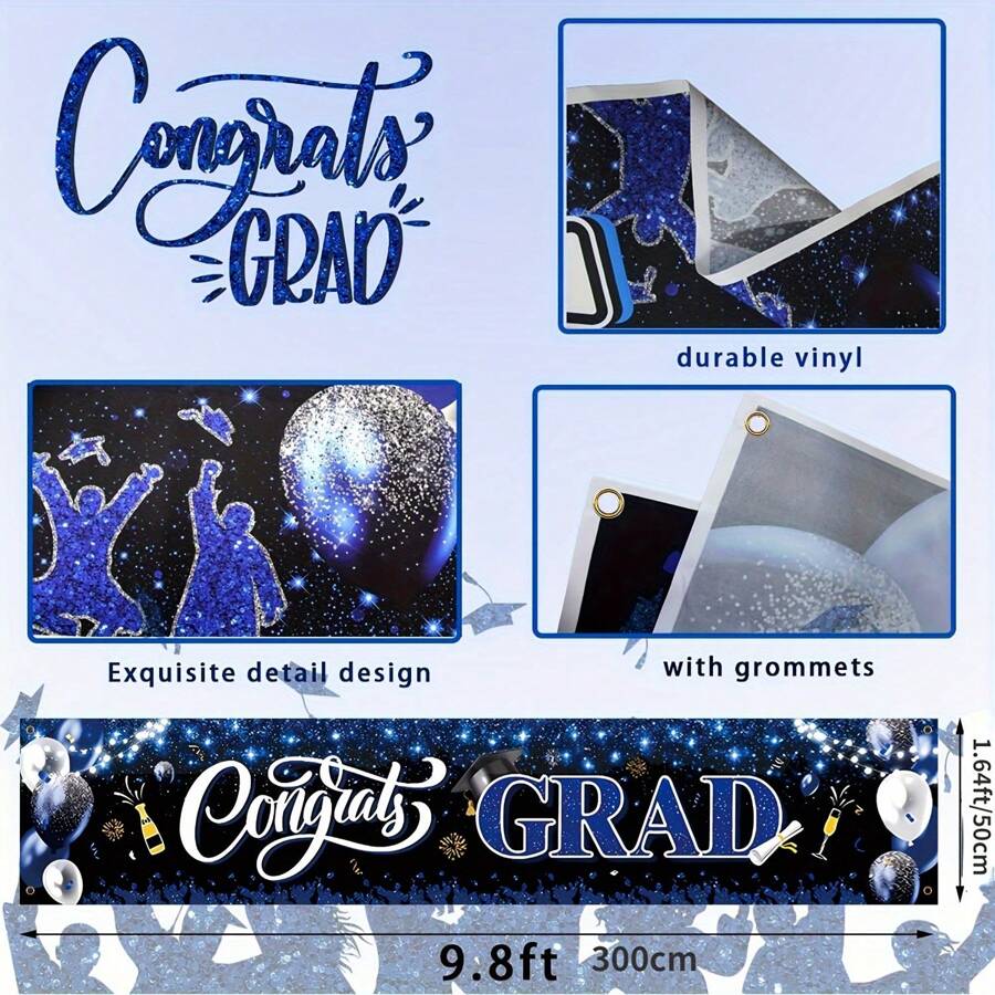 1pc, 2024 Graduation Decorations-Congrats Grad Yard Sign Banner ...