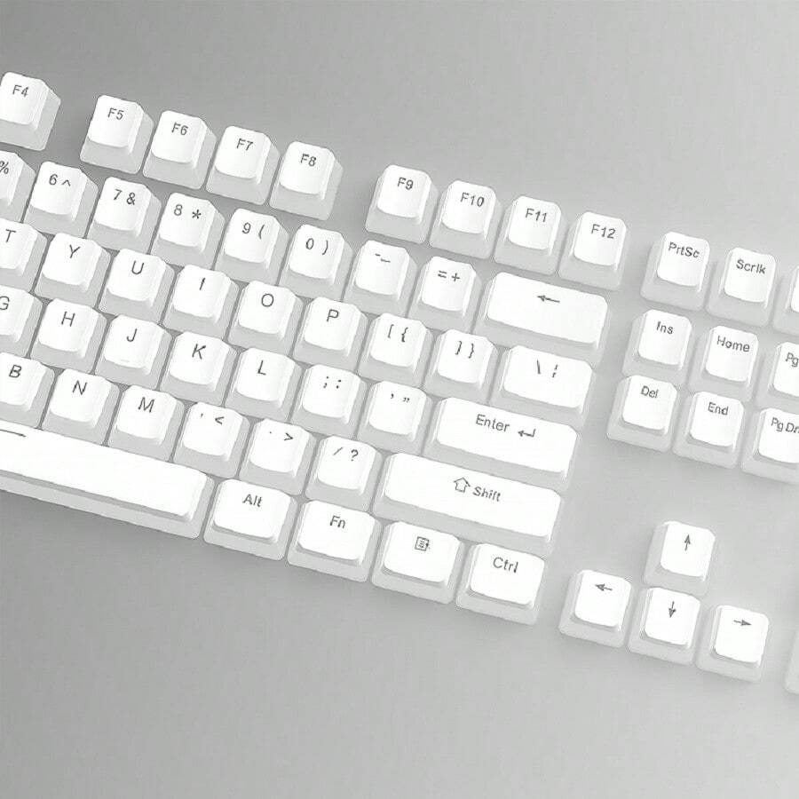 Black Jelly White Pudding Double Skin Milk Keycap OEM Height Glowing ...