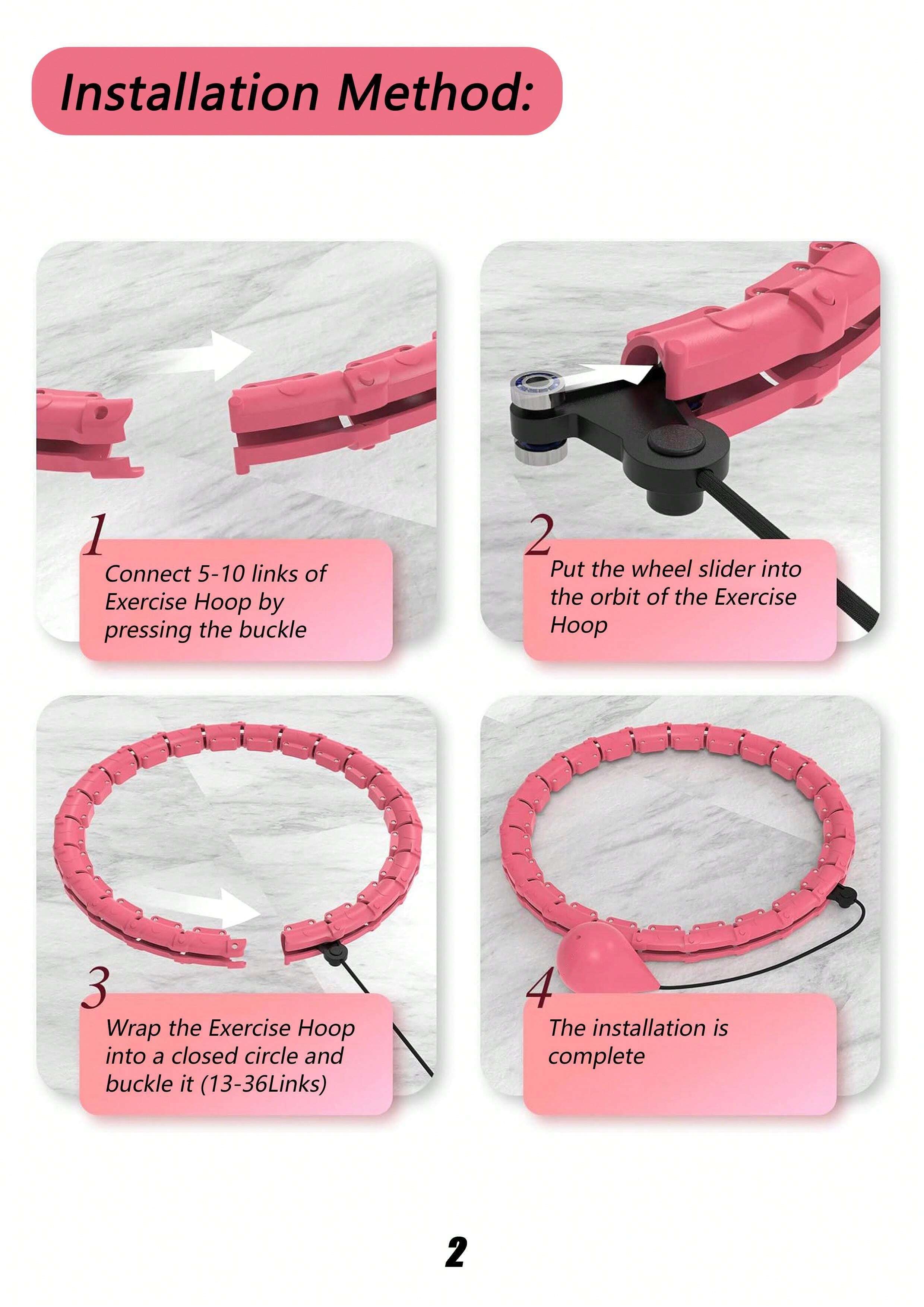 Weighted Hula Hoop With 24-32 Removable Segments, Fitness Ring With ...