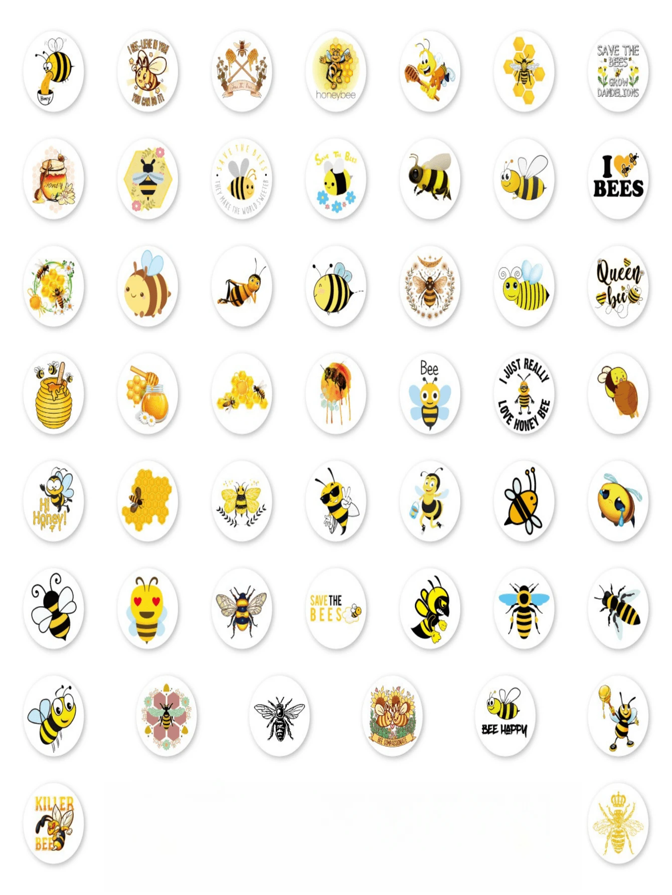 200pcs Cute Cartoon Bee Stickers, Roll Of Bee-Shaped Stickers, Student ...