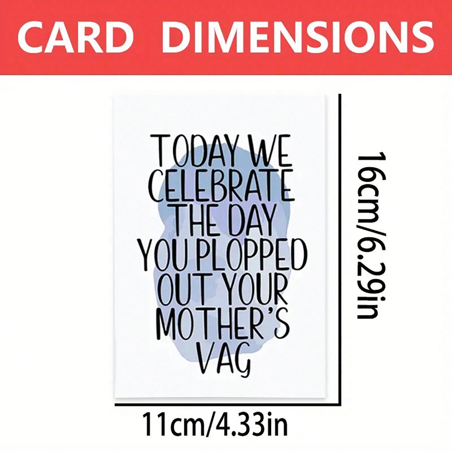 1pc Purple Envelope, Today We Celebrate The Day You Plopped Out Your ...