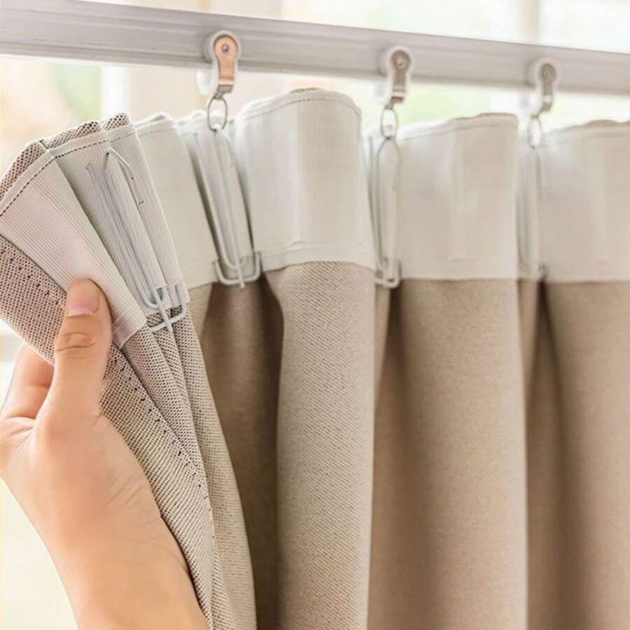 20 Four-Claw Curtain Hooks, Stainless Steel Curtain Pleat Curtain Hooks ...