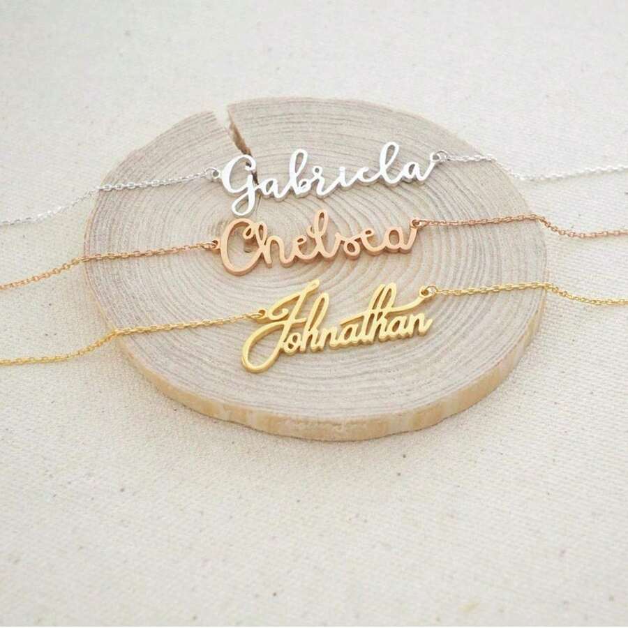 Personalized Name Necklace For Teens 18K Gold Plated Personalized Name ...