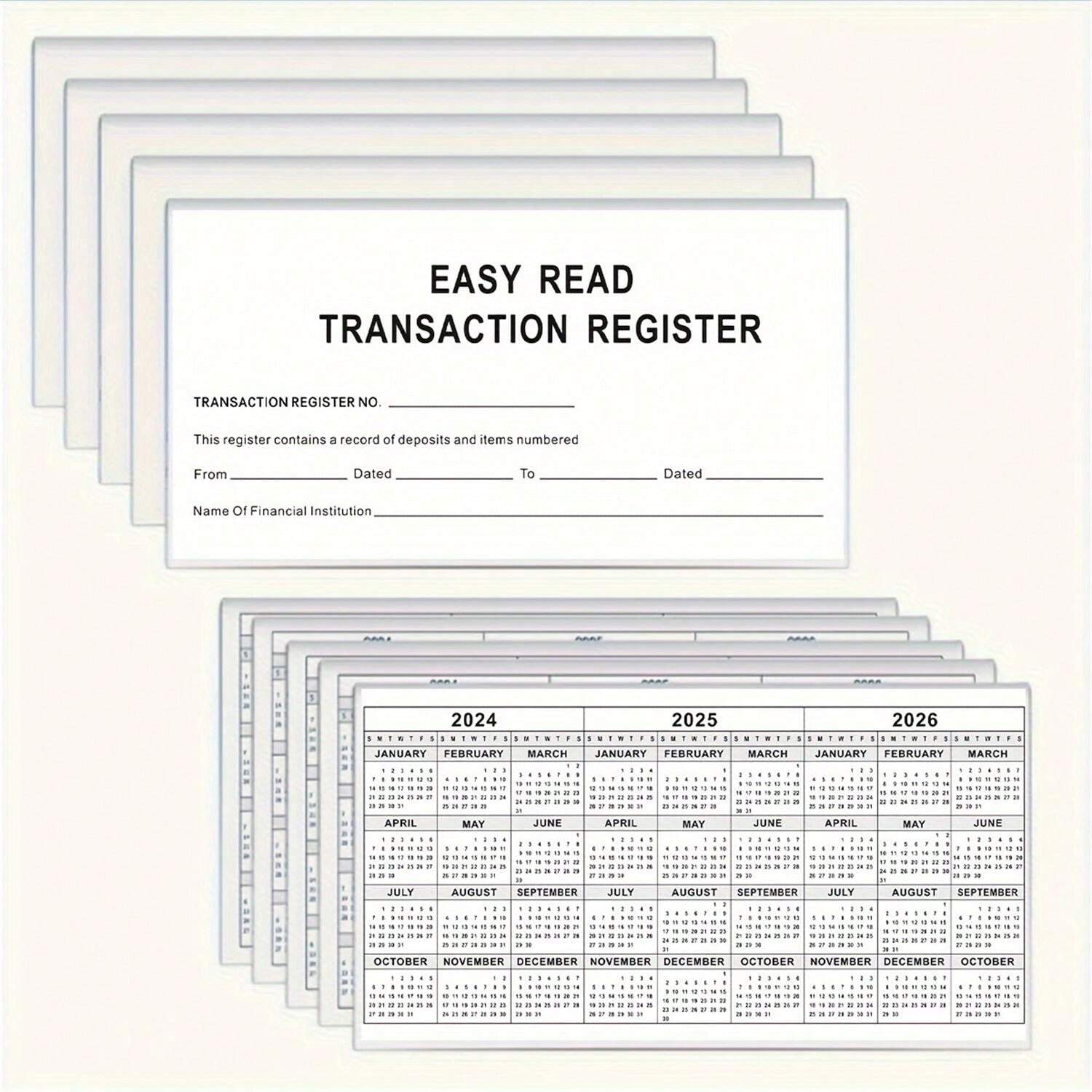 20pcs Check Registers For Personal Checkbook, Saving Account For ...