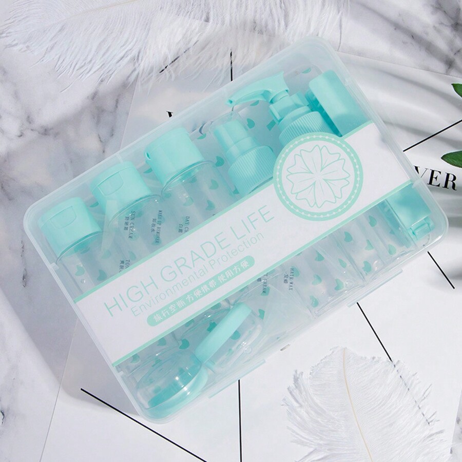 11 Piece Travel Split Bottle - Leak Proof, Container And Transparent ...