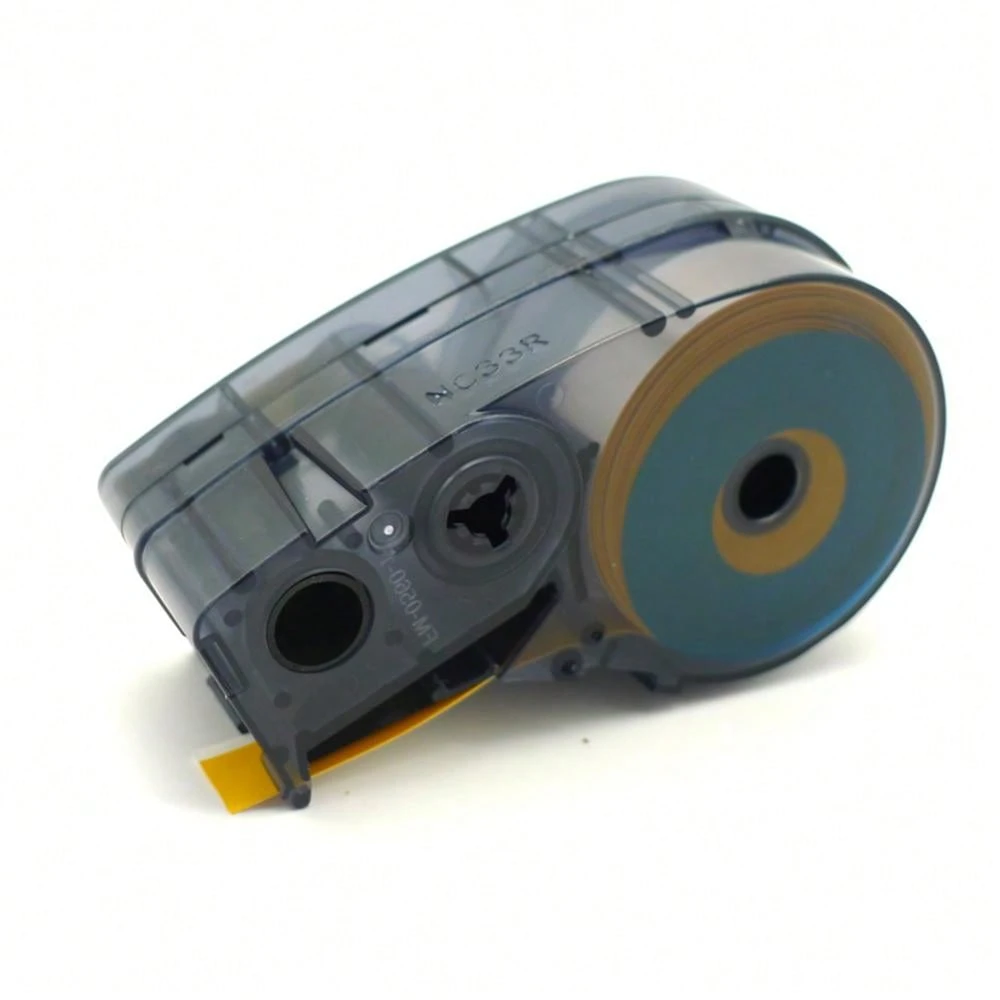 1pc M21-375-595 0.37'' 6.4m Vinyl Black On White Label Tape Cintas For ...