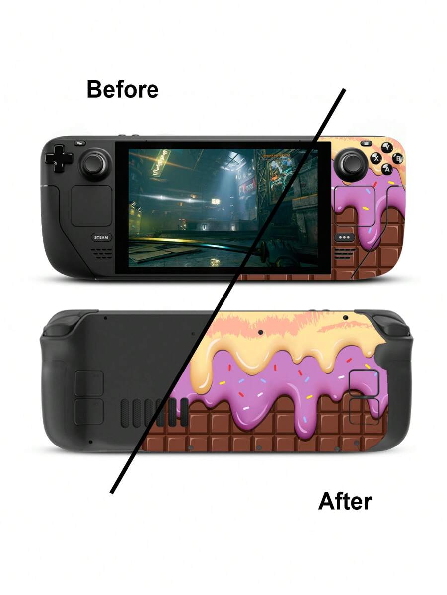 A Set Of Steam Deck Game Console Skin Stickers. The Skin Stickers Are ...