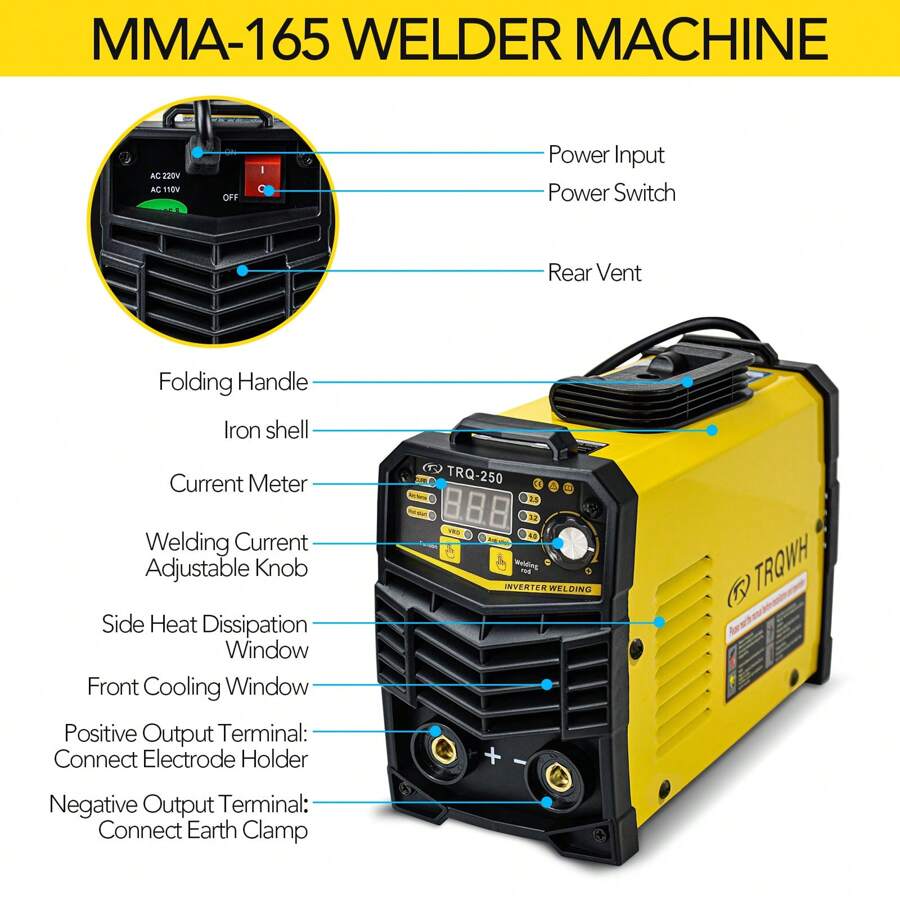 TRQWH 165A Welding Machine 110V/220V Stick Welder ARC Welder Machine ...