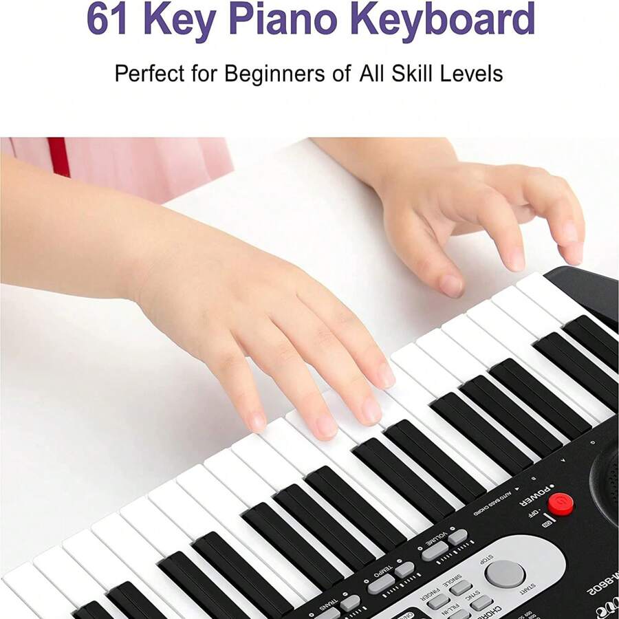 Keyboard Piano, 61 Key Electric Piano Keyboard Sets For Beginners, With ...