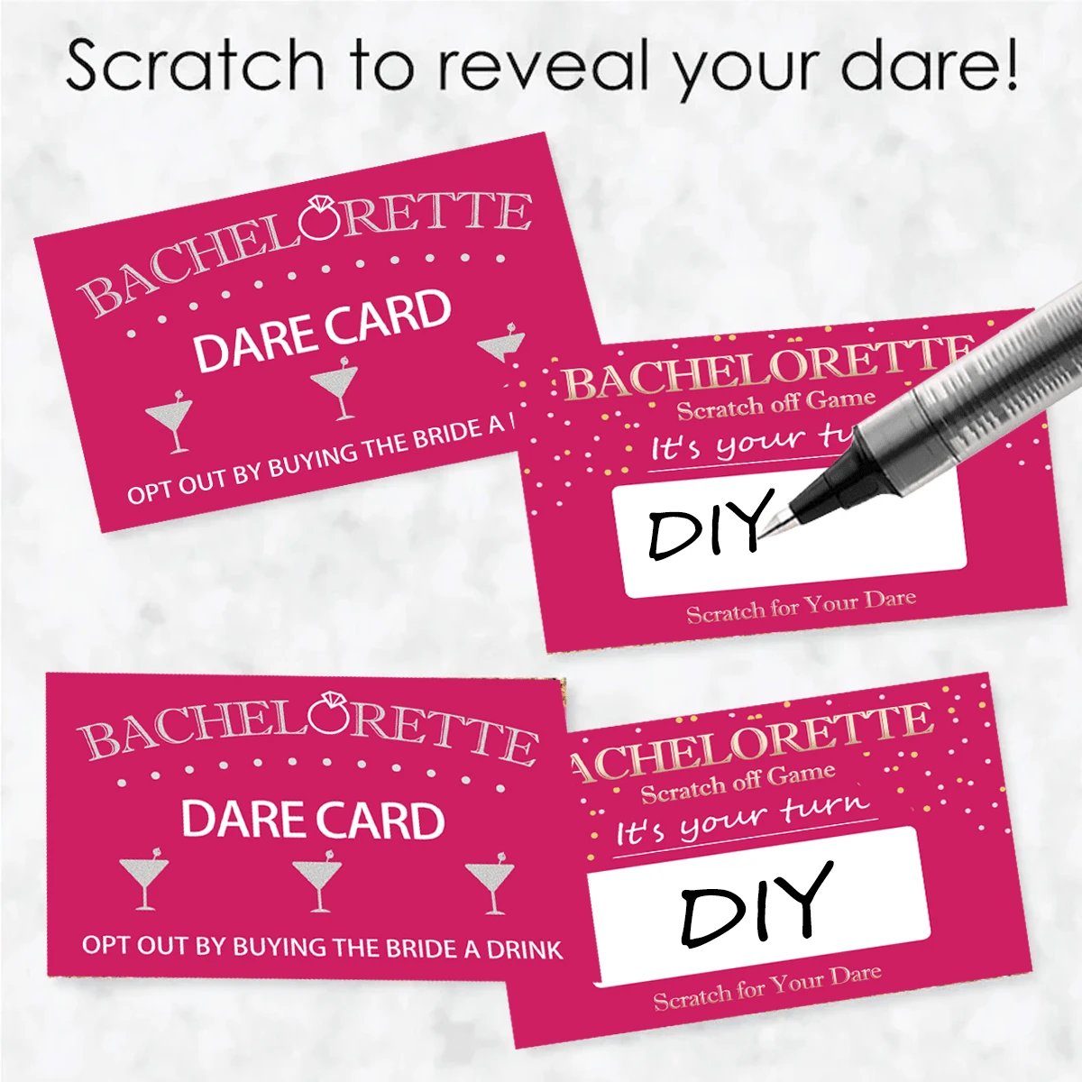 Bachelorette Dare Card Scratch Off Game Gir Ls Night Out Gir Ls Single ...