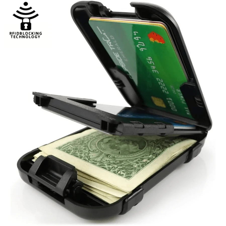 New Carbon Fiber Wallet Metal Wallet Wallet RFID Block Men's Ultra Thin ...