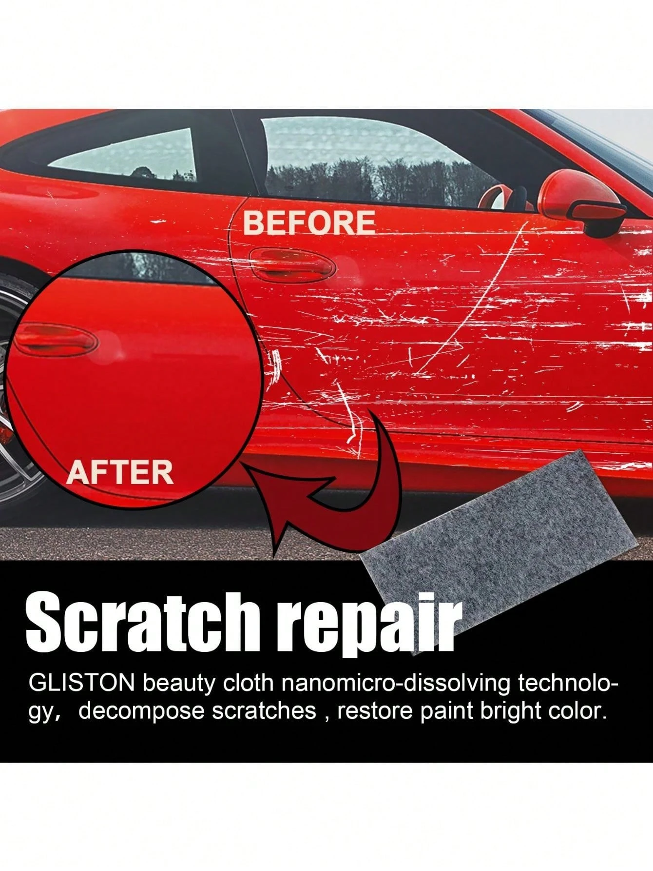 1pc Car Scratch Remover Cloth, Paint Scratch Repair Cloth, Scratches ...