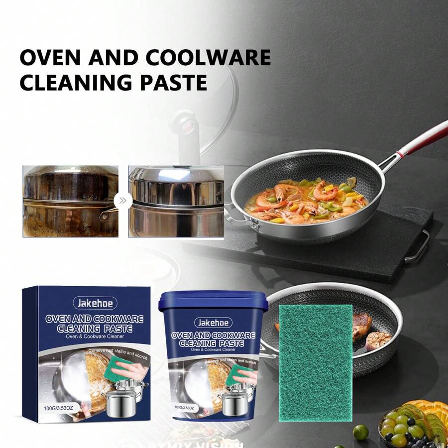100g Stainless Steel Cleaning Paste Kitchen Cookware Cleaning Remove ...