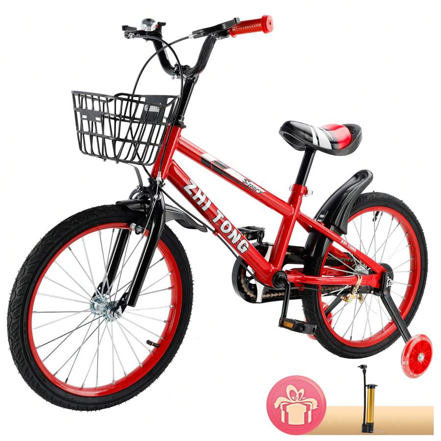 Areyourshop Kids Bike For Ages 3-10 Years Old Boys Girls 14 16 18 Inch Bicycle With Basket And ...