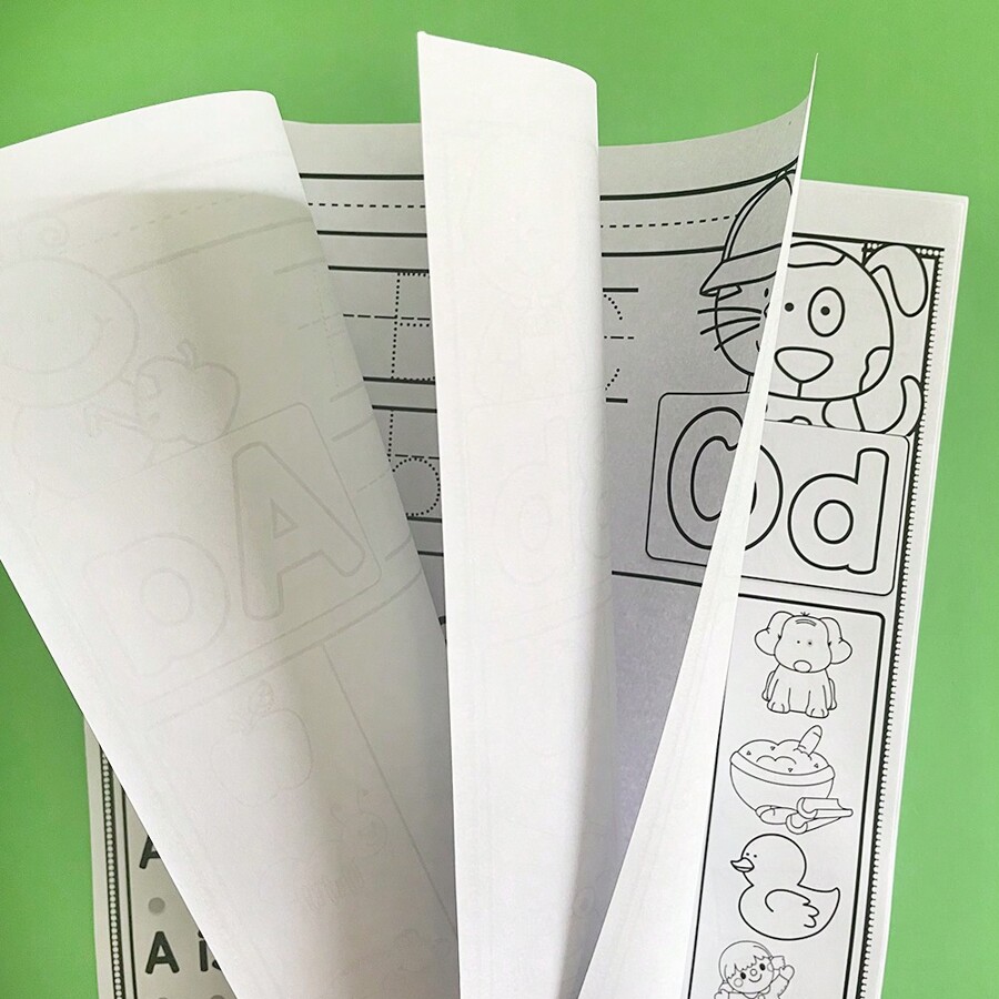 26 Paper Sheets Alphabet Coloring Workbook For Handwriting, 26 Alphabet ...