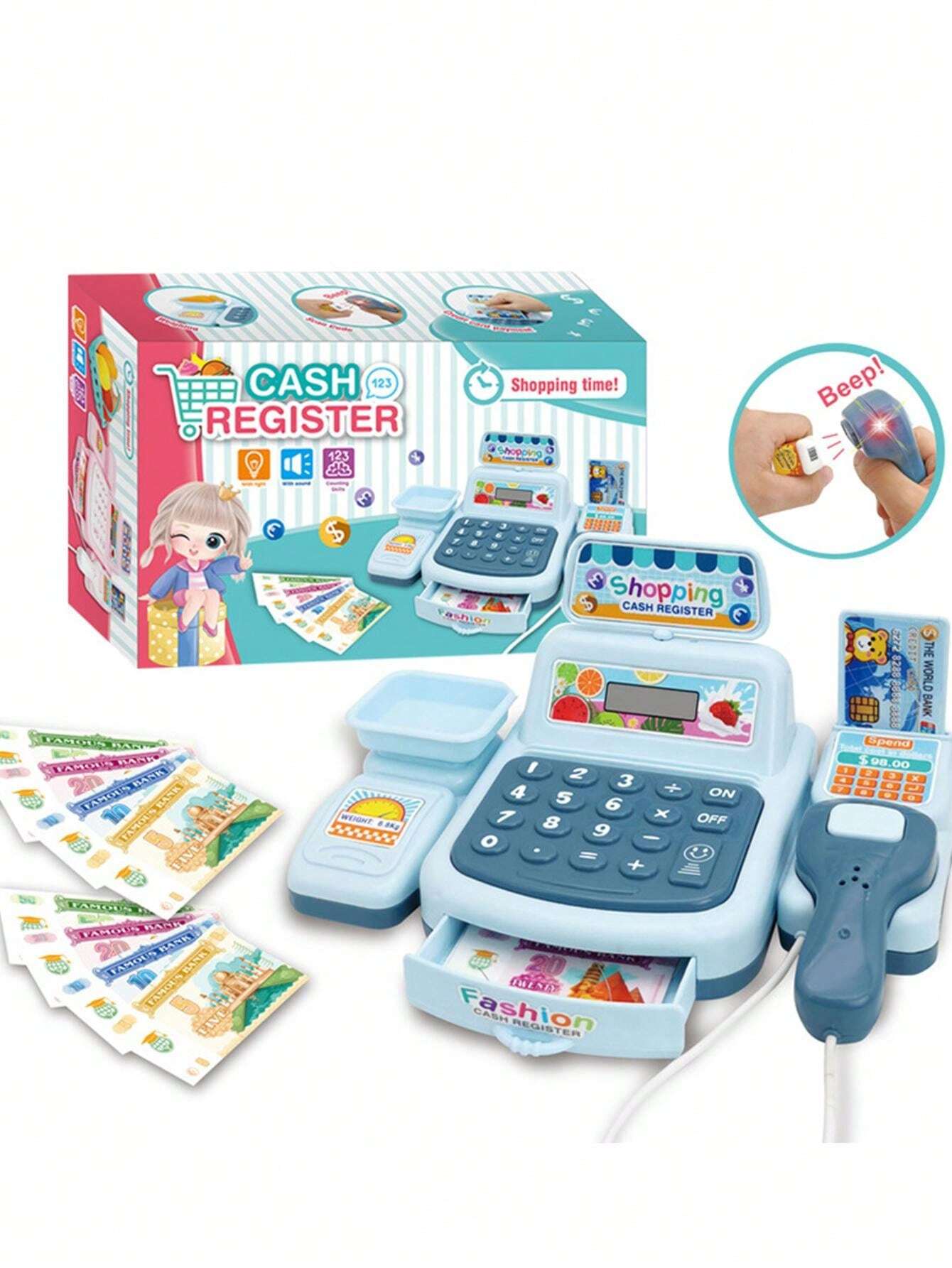 Pretend Play Money Simulation Mini Children Supermarket Cash Register ...