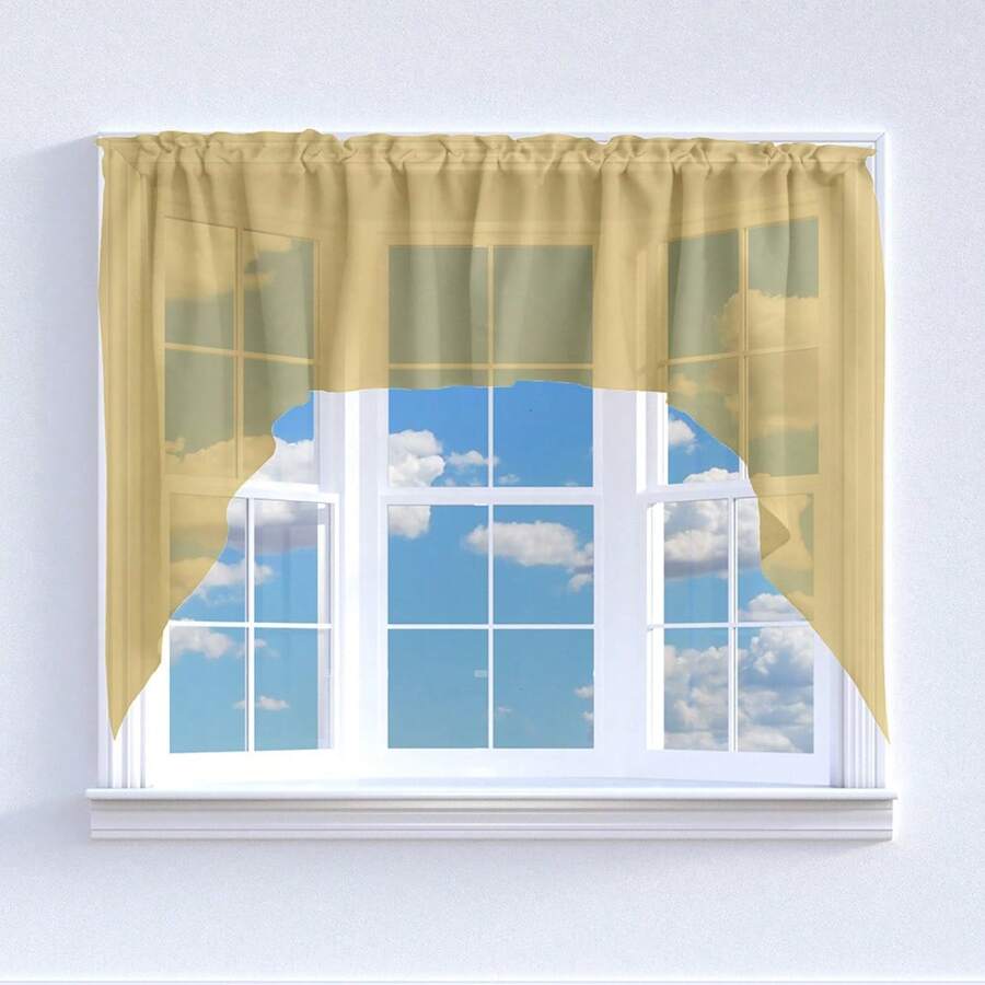 Organza Solid Swag Window Valance | SHEIN USA
