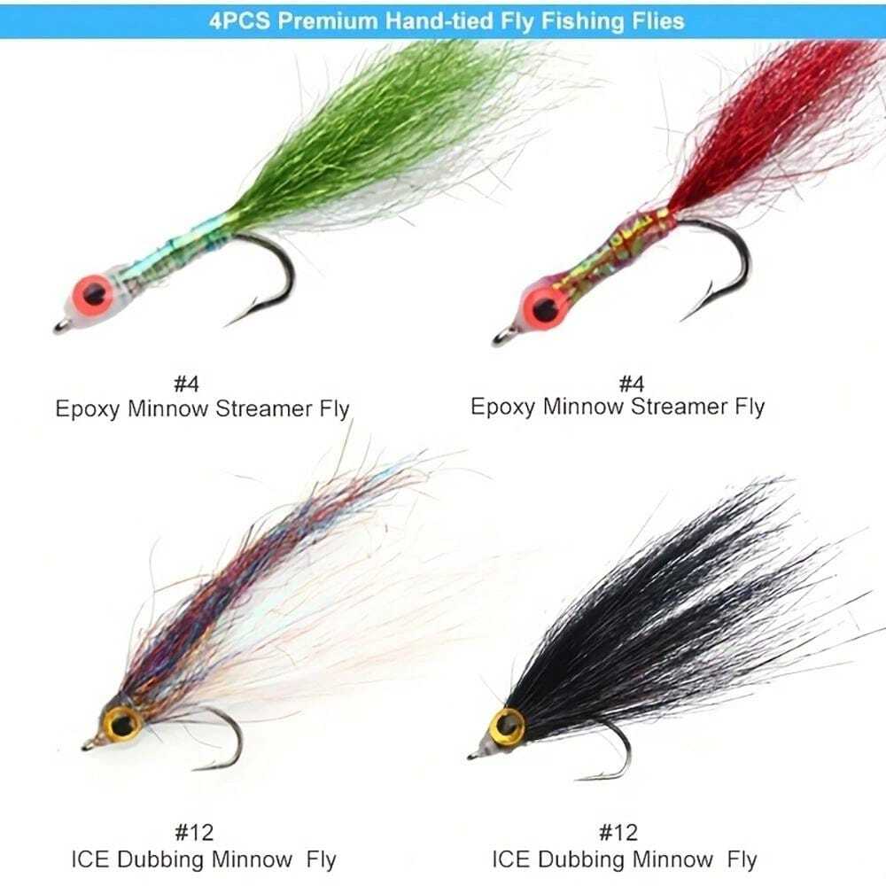 4 Pcs Fly Fishing Flies Kit, Premium Hand-Tied Fly Fishing Flies ...