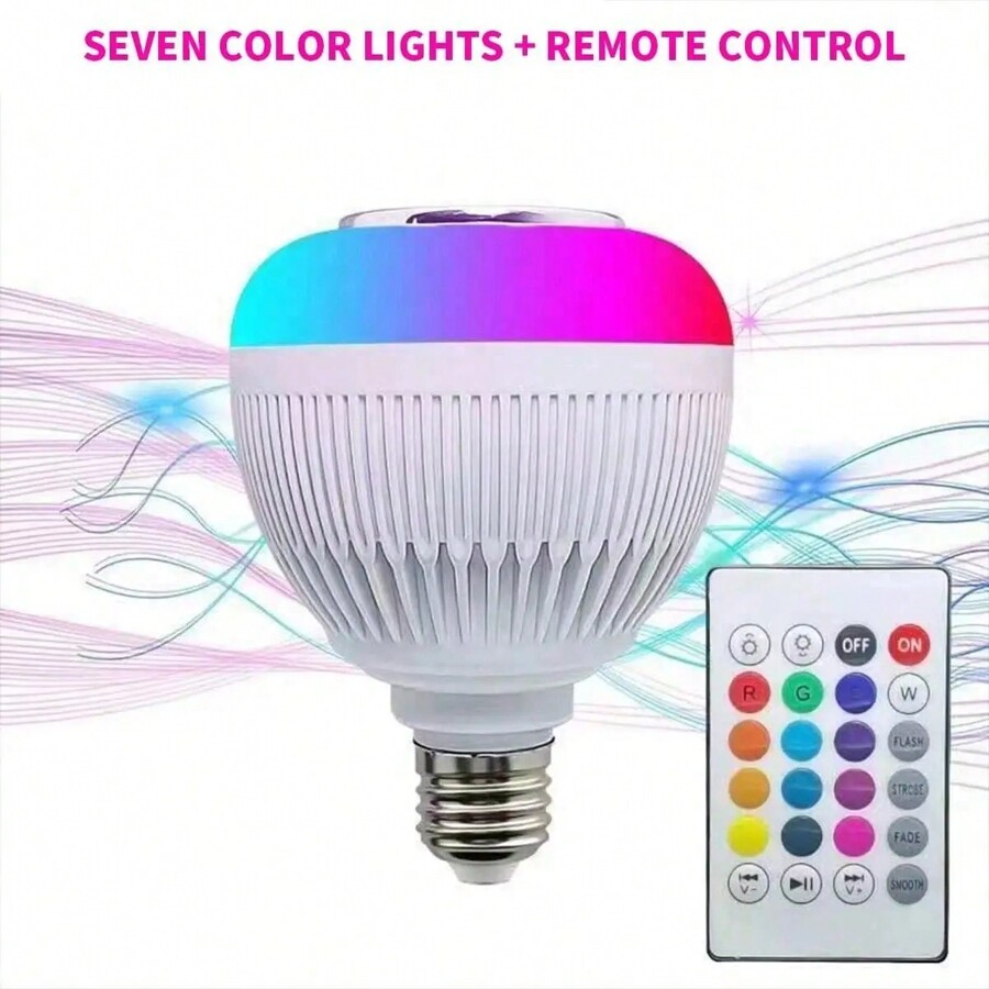 1pc Remote Controlled Color Changing LED Smart Bulb -16RGB Colors ...