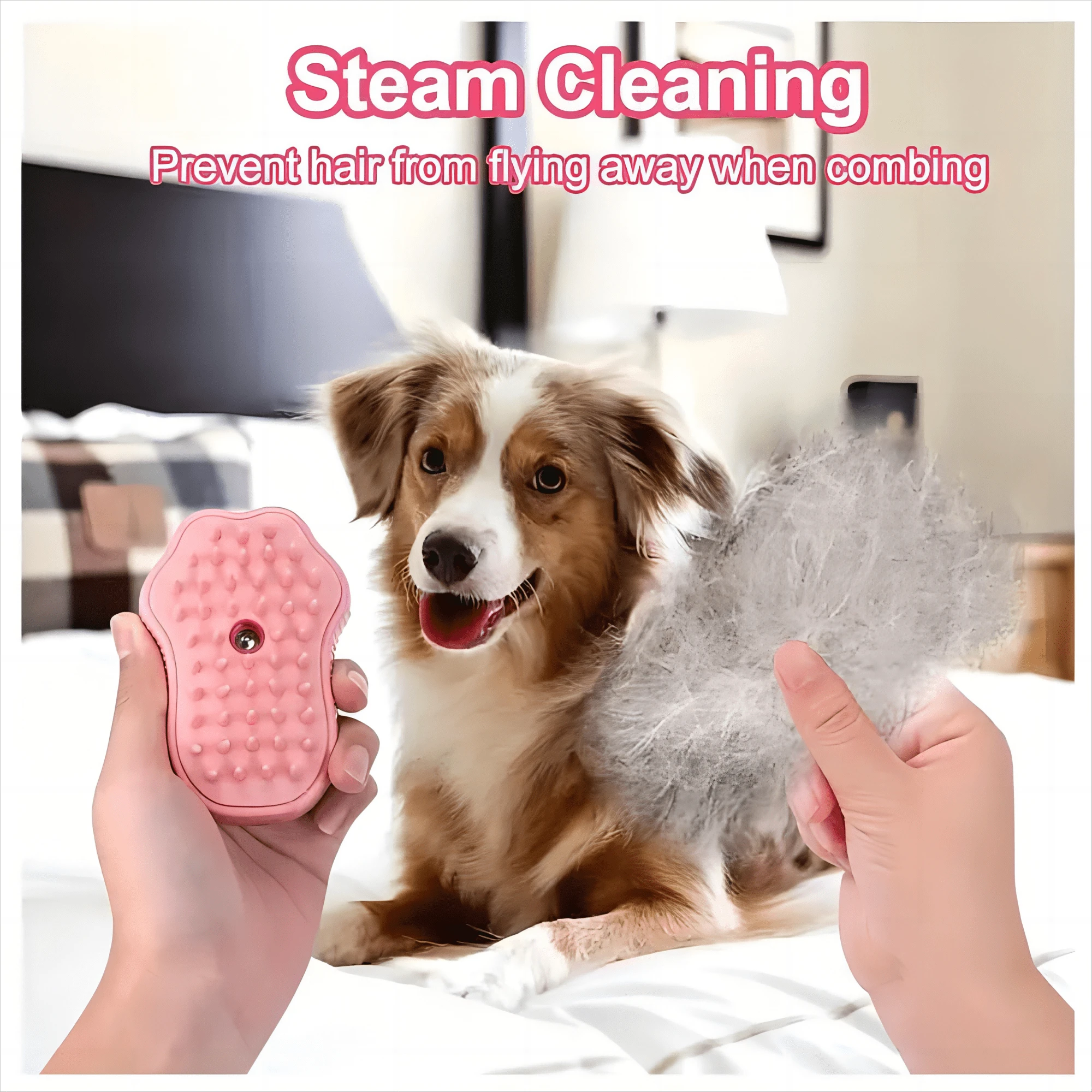 Escova de Pelos de Gato com Vapor, Escova Removedora de Pelos de ...