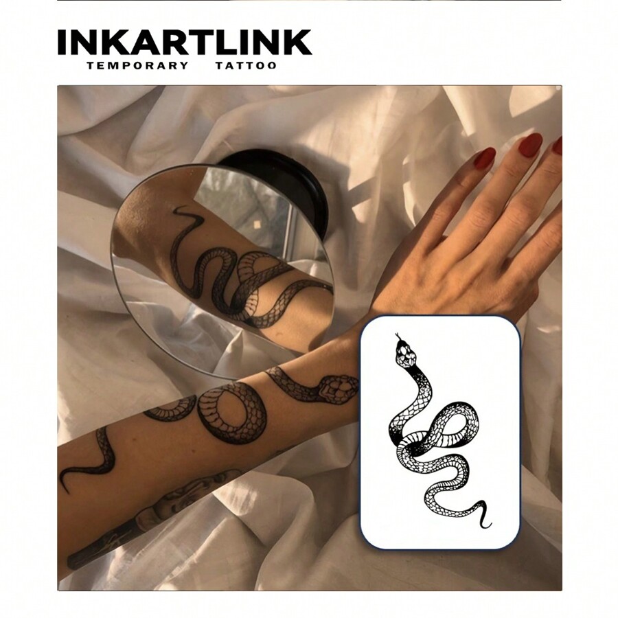 INKARTLINK INKARTLINK Revolutionary Technology Tattoo, Semi-Permanent Tattoo, Snake, Waterproof ...