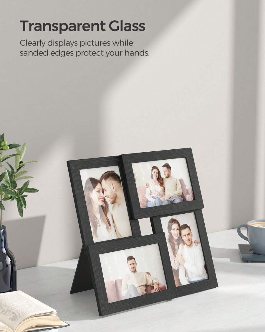 SONGMICS Collage Picture Frames, 4 Frames For 4x6 Photos, Collage Photo ...