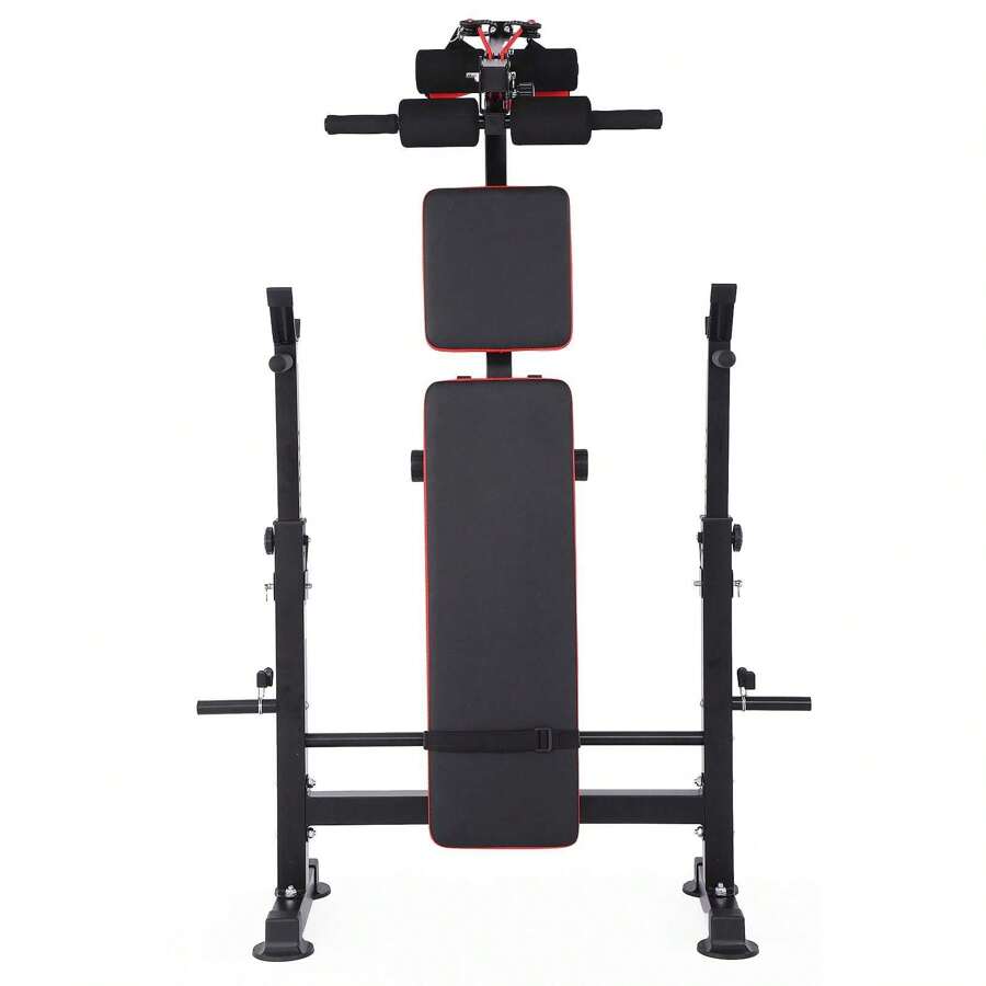 6 In 1 Weight Bench Set With Rack Leg, Adjustable Bench Press Set ...